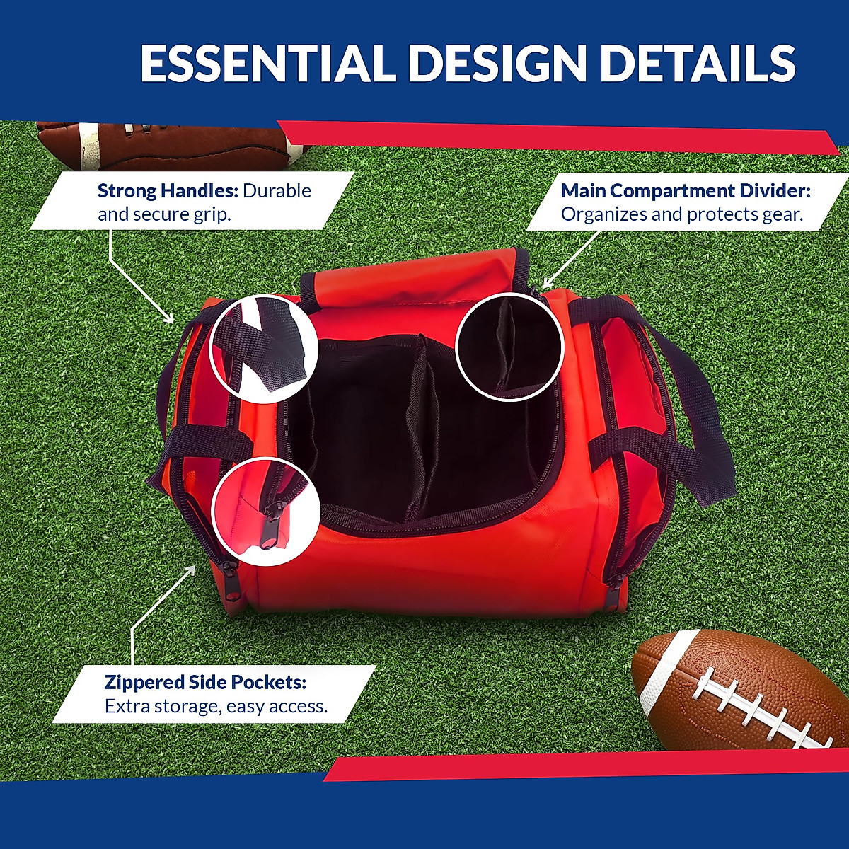 Dixie EMS Dixigear Empty First Responder II Bag 10.5" x 5" x 8" - Red