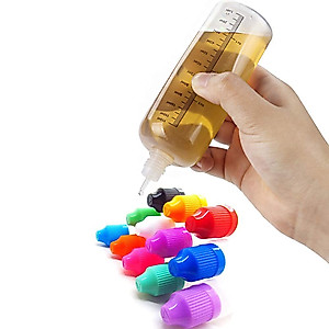 HUIZHU 10pcs Empty 120ml PE Unique Dropper Bottle DIY Liquid dispensor Bottle Liquid Refill Bottle Liquid applicator Bottle Liquid dispensor (Mixed Colors, 120ml x 10pcs)