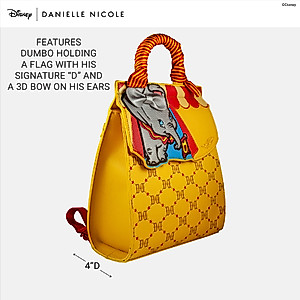 Danielle Nicole Disney Dumbo Mini Backpack, Monogram Small Handbag Purse, Yellow
