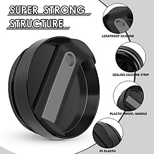 BKBY 2Pcs 40 OZ Tumbler Lid Compatible with Stanley Cup, Durablee Replacement Lids for Stanle Adventure Quencher Travel Tumbler 40 OZ, Spill-Proof Tumbler Cover (Black + Black Transparent)