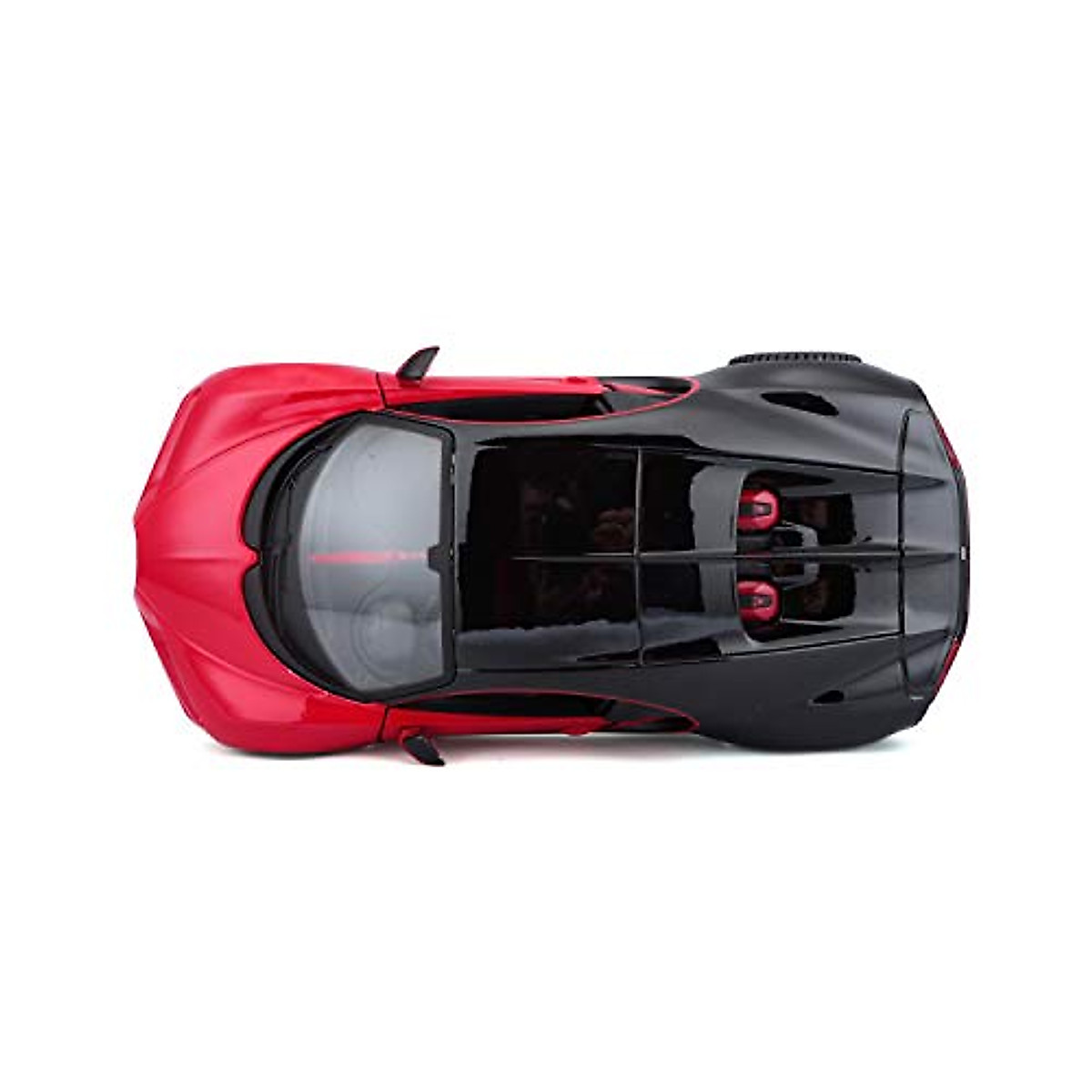 Maisto Bugatti Chiron Sport 16" Red and Black Special Edition 1/24 Diecast Model Car