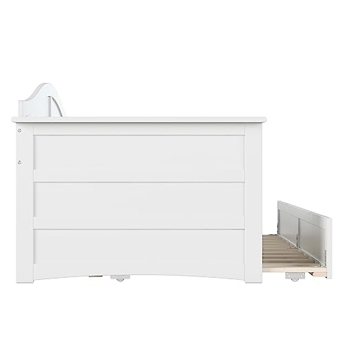 AFI, Acadia Twin Size Wood Daybed Frame with Twin Trundle, White