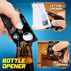 Christmas Stocking Stuffers Gifts for Men - 19 Tool In 1 Wallet Credit Card Multitool Women Gifts, EDC Multitool Gadget Pocket Card Tool Fathers Day Birthday Gift Idea for Husbands Boyfriends Dad