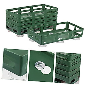 Abaodam Wedding Car Decoration Suction Cup Rectangular Tray Wedding Decor Garland for Table Floral Cage Large Flower Cage Holder Flower Mud Tray Floral Foams Disc Wedding Flower Tray 6pcs