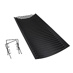 Hisencn 27 inch Ash Pan Repair Parts for Chargriller 1224, 1324, 2121, 2222, 2727, 2828, 2929 Charcoal Grills, Charbroil 17302056, 27" Drip Pan Grates Replacement Part with 2pcs Fire Grate Hanger