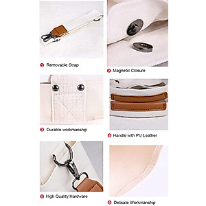 Canvas Tote Bag Purses for Women Large Canvas Work Shoulder Bags Casual Crossbody Purse for Travel Daily