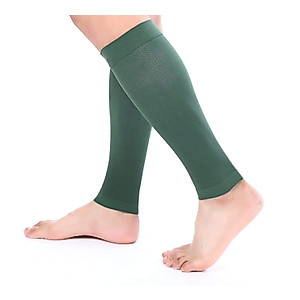 Doc Miller Compression Calf Sleeve for Men & Women, Premium Medical Grade, 20-30mmHg Graduated Support for Running, Calf Tear, Shin Splints, Knee High, Dark Green Calf Sleeves, Small Size, 2 Pair