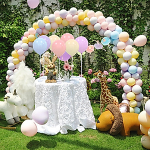 RUBFAC Balloon Arch Kit with Base and 12 Pack Balloon Stick Holder with Base for Table Reusable Balloon Stand Kit for Birthday Baby Shower Wedding Party Decoration