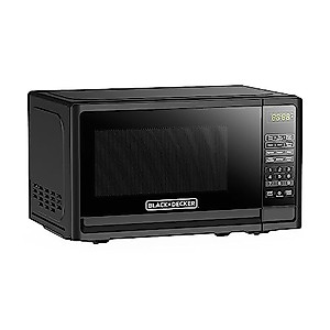 BLACK+DECKER 0.7 Cu. Ft. 700 Watts Countertop Compact Microwave Oven with LED Lighting, Child Lock