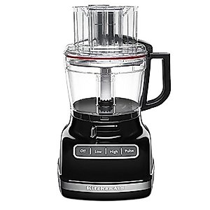 KitchenAid KFP1133OB 11-Cup Food Processor with Exact Slice System - Onyx Black (Renewed)