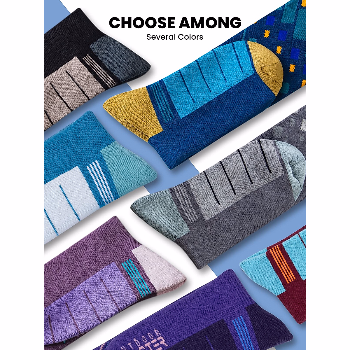 OutdoorMaster Unisex Ski Socks,Skiing and Snowboarding Socks for Men & Women with Over the Calf Design/Non-Slip Cuff