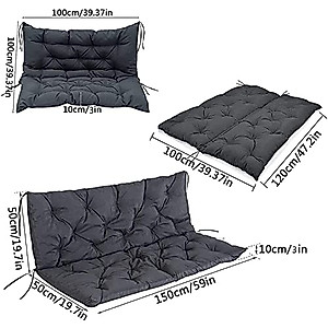 Replacement Cushions for Outdoor Swing, Swing Replacement Cushions with 6 Ties, 2-3 Seat Swing Cushions for Outdoor Furniture, for Garden Benches, Swings,Sofa (Fruit Green,59x39.3x3.1)…