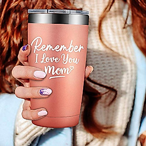 BIRGILT Mom Gifts from Daughter, Son, Kids - Remember I Love You Mom - Christmas Gifts for Mom - Mothers Day Gift for Mom - Tumbler Cup