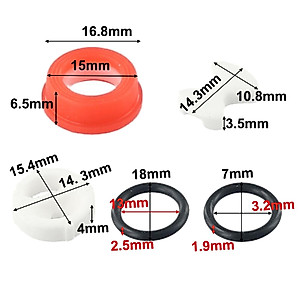 8 Pcs Pleochroic Faucet Washers Ceramic Disc Cartridges Silicon Washer Insert Turn Replacement for Valve Tap Faucet Parts