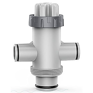 POOLHACKER Pool Fittings Dual Split Hose Plunger Valve, Pool Parts Replacement Shut-Off Valve with Dual inlets for Above Ground Pool