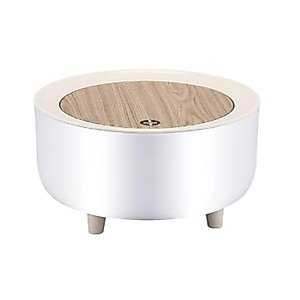 Faubourg Mini Desktop Trash Can | Bathroom Counter Organizor with Push Open Lid | Kitchen Snack Holder | Plastic | for Office Kitchen and Coffee Bar, 0.5 Gallon White