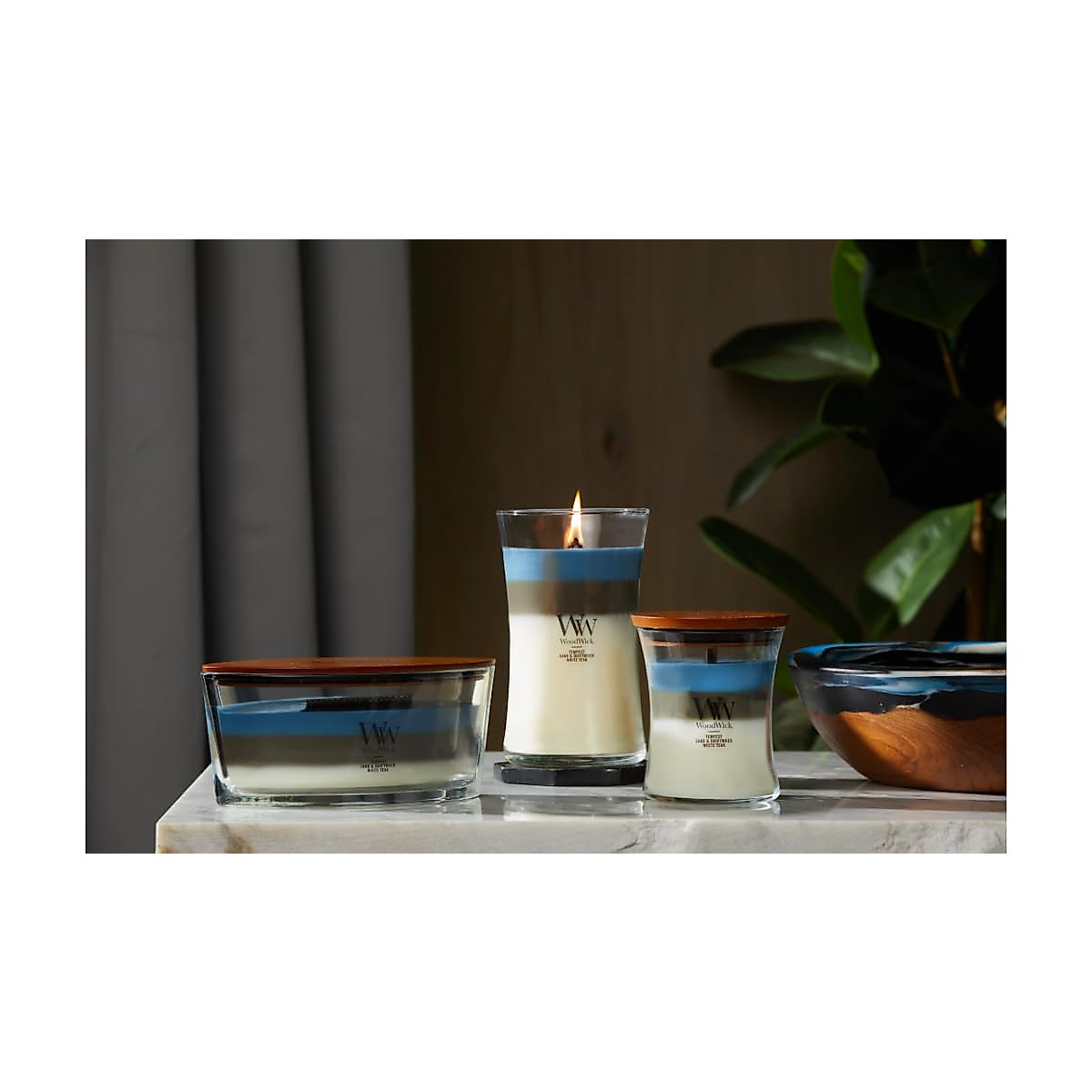 Woodwick Uncharted Waters Large Hourglass Trilogy Candle