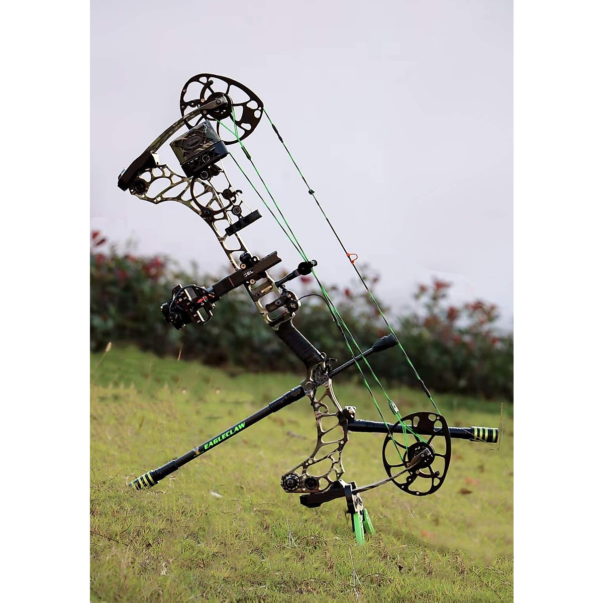 DH Eagleclaw Bow Stabilizer for Hunting and 3D Range Shooting, High Modulus Carbon, Light Weighted (w/Quick Disconnect Mounting kit 12+10in)