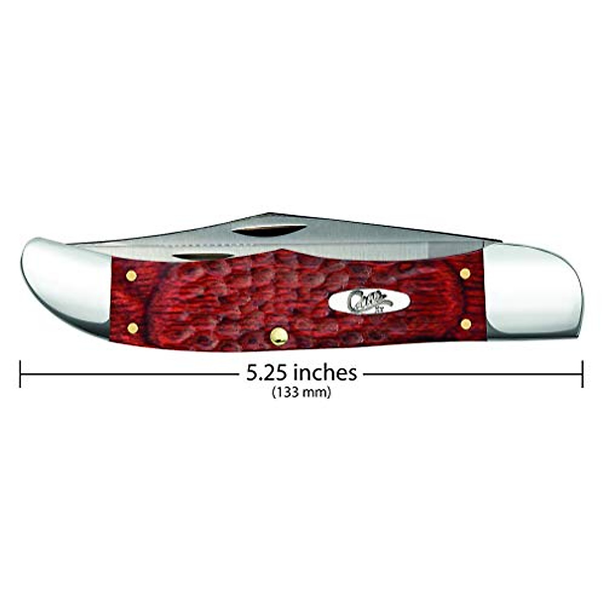 Case WR XX Pocket Knife Brown Rosewood Folding Hunter Item #189 - (6265Sab SS) - Length Closed: 5 1/4 Inches