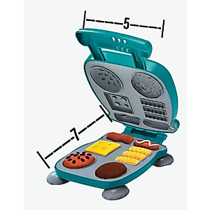 TOY DEALS USA, Cooking Toy Set, Kitchen Toy Set, Toy BBQ Grill Set, Little Chef Play, Kids Grill Playset, Interctive BBQ Toy Set for Toddlers, 20 Molds & Patterns Inside Plus 5 Pots of Dough