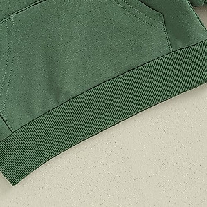 YINGISFITM Toddler Baby Boy Girl Clothes Zip Up Hoodie Pullover Long Sleeve Shirt Cute Fall Winter Outfits (Baby Hoodie Green, 18-24 Months)
