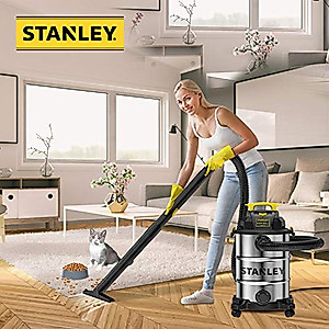 Stanley SL18117 Wet/Dry Vacuum, 8 Gallon, 4 Horsepower, 4.0 HP, Silver