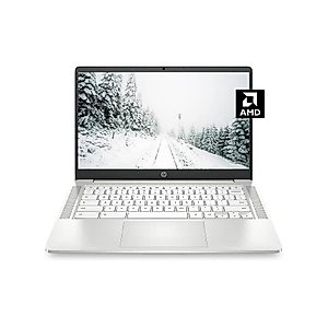 HP Chromebook 14a Laptop, AMD 3015Ce Processor, 4 GB RAM, 32 GB eMMC Storage, 14-inch FHD IPS Display, Google Chrome OS, Anti-glare Screen, Long-Battery Life (14a-nd0080nr, 2021, Ceramic White)
