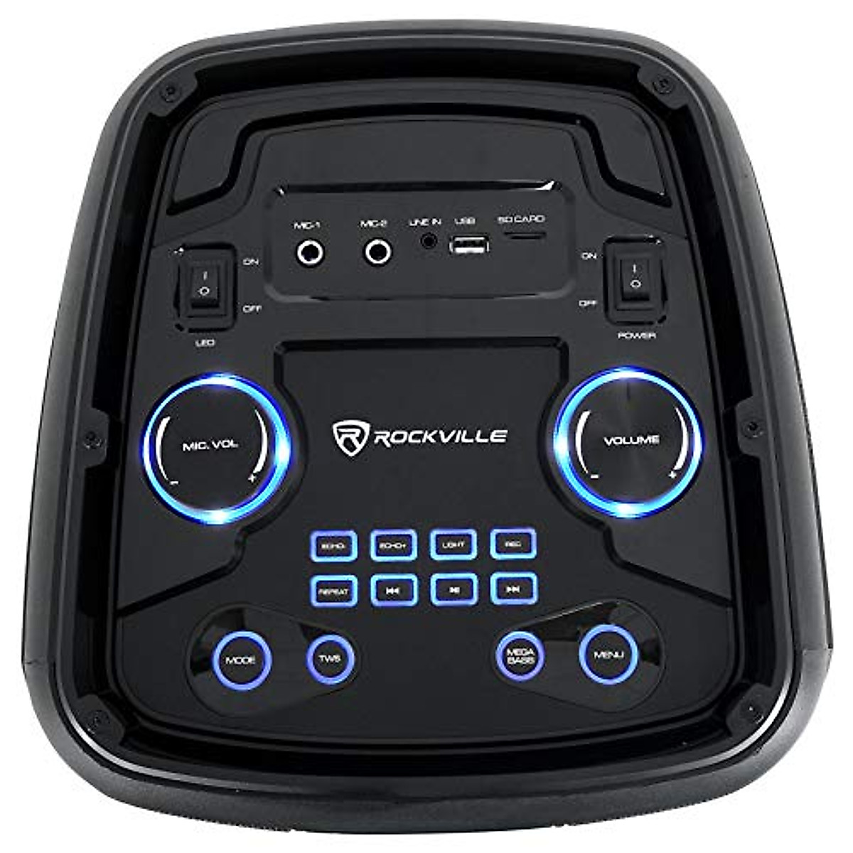 Rockville Rock Party 8 Dual 8" Battery Powered Home/Portable Bluetooth Speaker