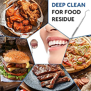 Professional Dental Tarter Scraper 100% Stainless Steel Double-Sided Hook & Angled Pick Wax & Clay Sculpting Tool (2PACK)