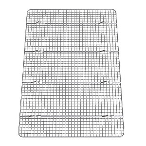 Stainless Steel Wire Cooling Rack-14"x20"-Ultra Heavy Duty, Commercial Grade, Extra Large-Cool Cookies, Cakes & Bread-Perfect for Baking Meat & Bacon-Fits 3/4 Big Sheet Pan-Oven & Dishwasher Safe