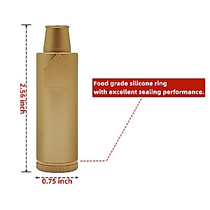 OMO High-capacity Metal Ieak-proof Bottle (3nd Generation Upgrade Version) (Black Blue Gold）Portable Pepper Shaker (3 pack)