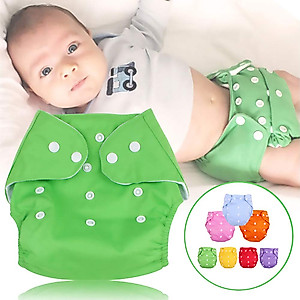 Baby Washable Reusable Cloth Diapers,7pcs