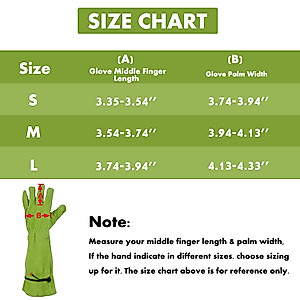 GLOSAV Gardening Gloves for Women, Garden Gloves for Thorn Proof, Professional Rose Pruning Gloves, Long Leather Garden Gloves (Medium, Forest Green)