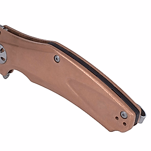 Kershaw Natrix Copper XL Folding Pocket Knife, 3.7-Inch Blade with Manual Opening, Sub Frame Lock (7008CU)