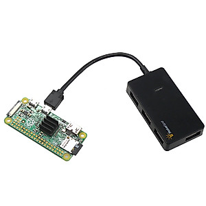 MakerSpot Micro USB OTG Hub for Raspberry Pi Zero 4 Port High Speed Sync and Extension Cable Adapter Also Works with Android Tablet Raspbian Jessie Linux