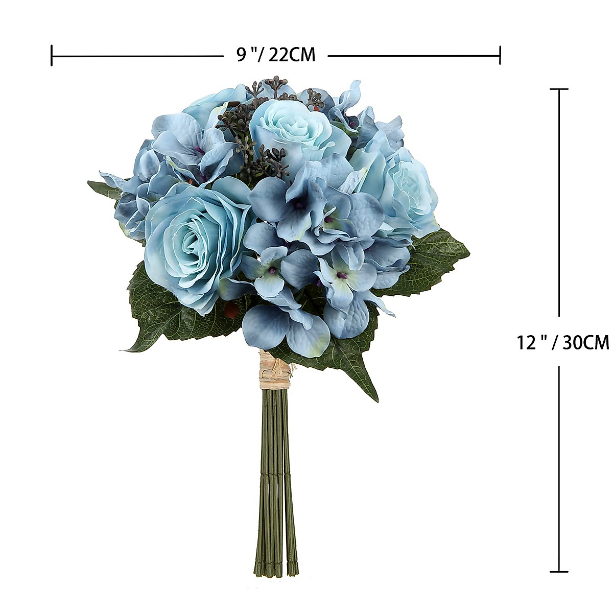 Cream Hydrangea Artificial Flowers 12" Silk Hydrangea Flowers Bouquet Fake Cream Hydrangea Flowers for Wedding Centerpieces DIY Floral Decor Bridal Bouquet - Cream Hydrangea 1 Pack