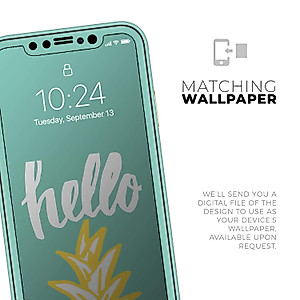 Design Skinz Well Hello Pineapple - DesignSkinz Protective Vinyl Decal Wrap Skin Cover Compatible with The Apple iPhone 11 Pro (Full-Body, Screen Trim & Back Glass Skin)