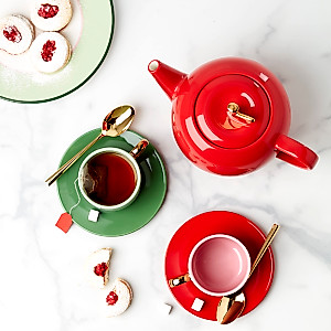 Kate Spade New York 894770 Make It Pop 8-Piece Cup & Saucer Set, Yellow, MUG