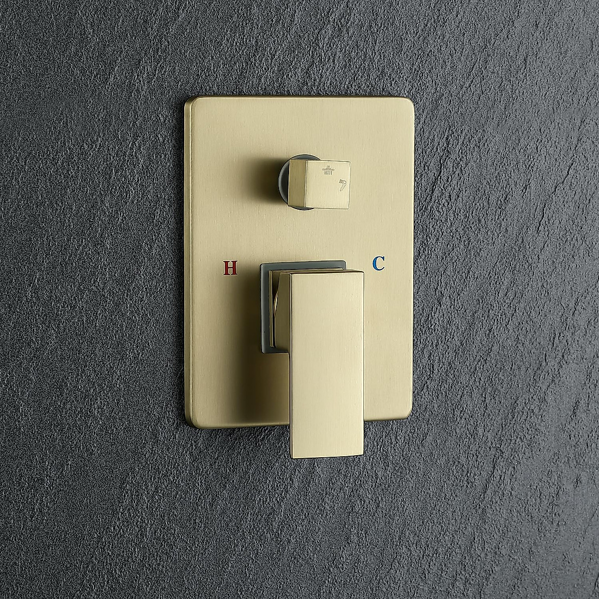 JOYWELL Shower Faucet Brushed Gold Shower Fixtures 8 Inches Rain Shower and Handheld Shower Combo set,2-Function Shower System Included Shower Trim Kit