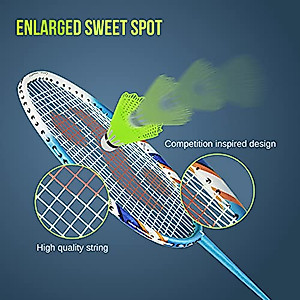 Silver’s 4 Player Uni-Piece Semi-Graphite Badminton Racket Set | Includes 4 Rackets, 2 Badminton Bags, 6 Nylon Shuttlecocks and 2 Extra Replacement Overgrip Tapes.
