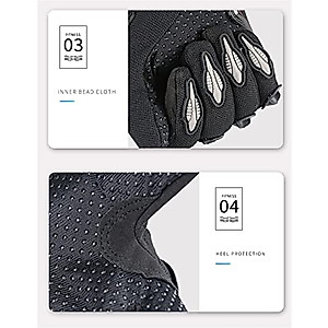 Riding Tribe Motorcycle Gloves for Men and Women, Full Finger Touchscreen Motorbike Gloves for BMX ATV MTB Riding,Road Racing,Cycling,Motocross (Red, X-Large)