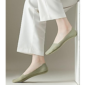 Women No Show Socks Ultra Low Cut Liner Socks Ice Feeling socks Nonslip Liner Invisible Flat Boat Thin Socks 6/8 pairs (6 pairs nude)