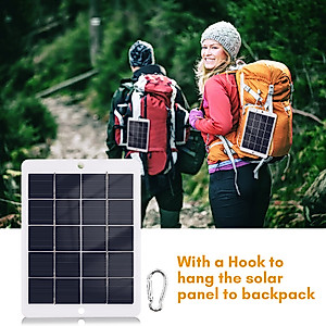 Solar Panel, Decdeal 3W 5V Portable Solar Charger Waterproof Solar Panel Charger for Camping with USB Interface for Charging Mobile Phones Mini Fans LED Light