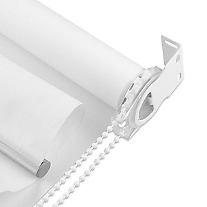 HIDODO Light Filtering Roller Shades for Windows, Solar Window Roller Blinds UV Protection Fabric Roller Shades for Bedroom, Living Room, Bathroom and Office, 32" W x 72" H, White
