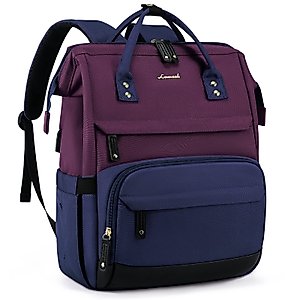 LOVEVOOK Laptop Backpack for Women, 15.6 Inch Work Business Backpacks Purse with USB Port, Large Capacity Nurse Bag College Bookbag for School, Waterproof Casual Daypack for Travel