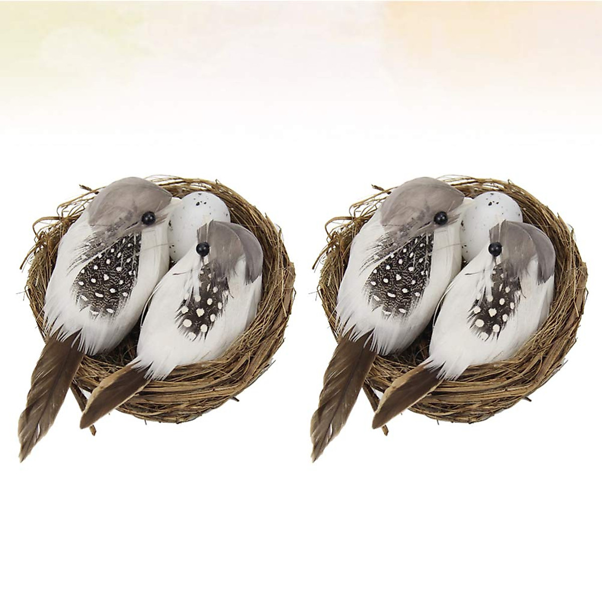 VALICLUD 8pcs Simulated Bird Nest Home Bird Nest Decor Artificial Bird Nest Bird Nest Ornament Fake Bird