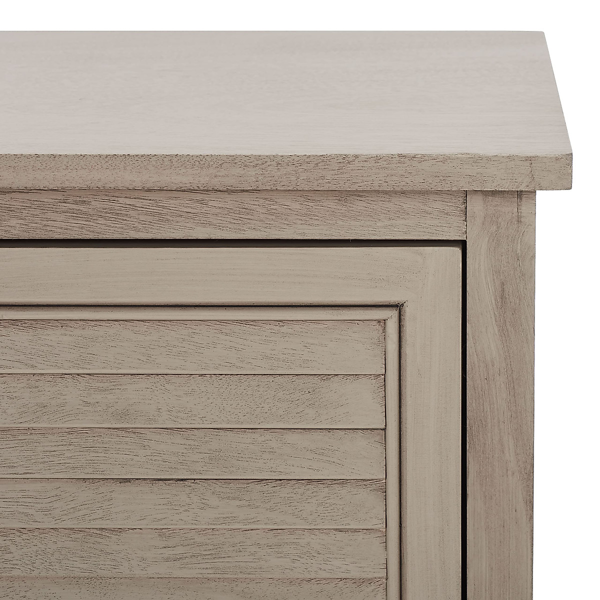 SAFAVIEH Home Collection Tate Greige 2-Door 1-Shelf Entertainment Media Stand up to 55" Flatscreen TV