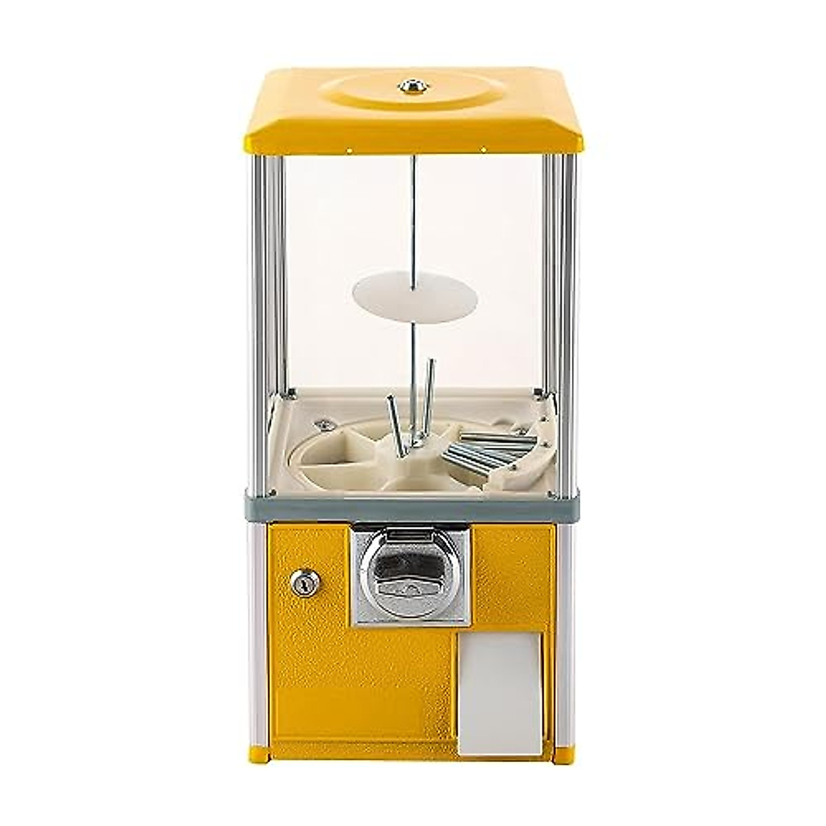 LUAND Household Coin Glue Ball Machine(Only Machine), Mechanical Candy Vending Machine with Capacity 1000 Balls 25 * 25 * 65cm, Candy Gumball Machine Prize Machine Gumball Bank