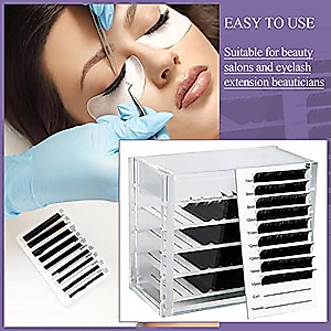 Dfsuiwk 5 Layers Acrylic Clear Eyelash Storage Box False Eyelash Container Case Lash Display Organizer for Grafting Lash Extension