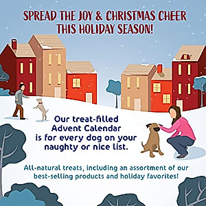 Himalayan Dog Chew 24 Joyful Days Dog Advent Calendar, 24 Tasty Dogs Treats for All Breeds, Himalayan Cheese Treats, Cookie Treats, Freeze Dried Whole Meat Treats